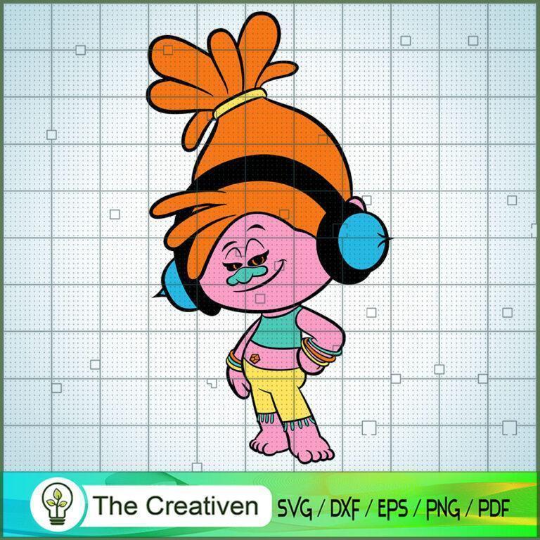 Cute Face DJ Suki SVG, Trolls SVG, Funny SVG, Cartoon SVG - Premium ...