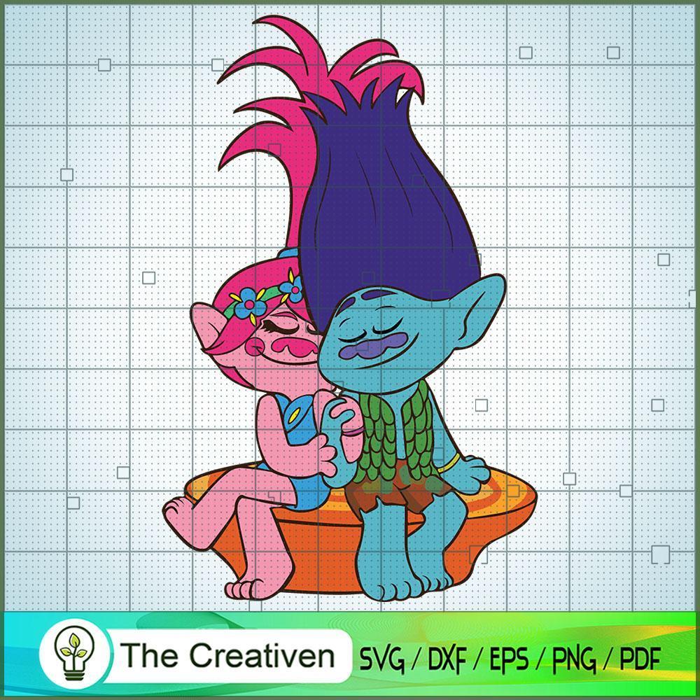 Cute Queen Poppy SVG, Trolls SVG, Funny SVG, Cartoon SVG - Premium ...