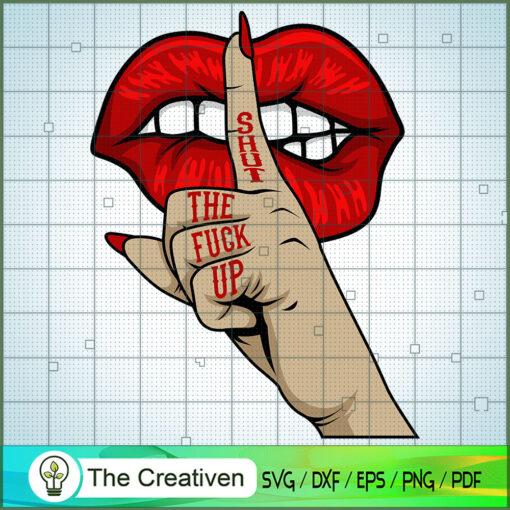 Lips Kiss Female Hand Middle Finger SVG, Middle Finger SVG, Luxury SVG ...