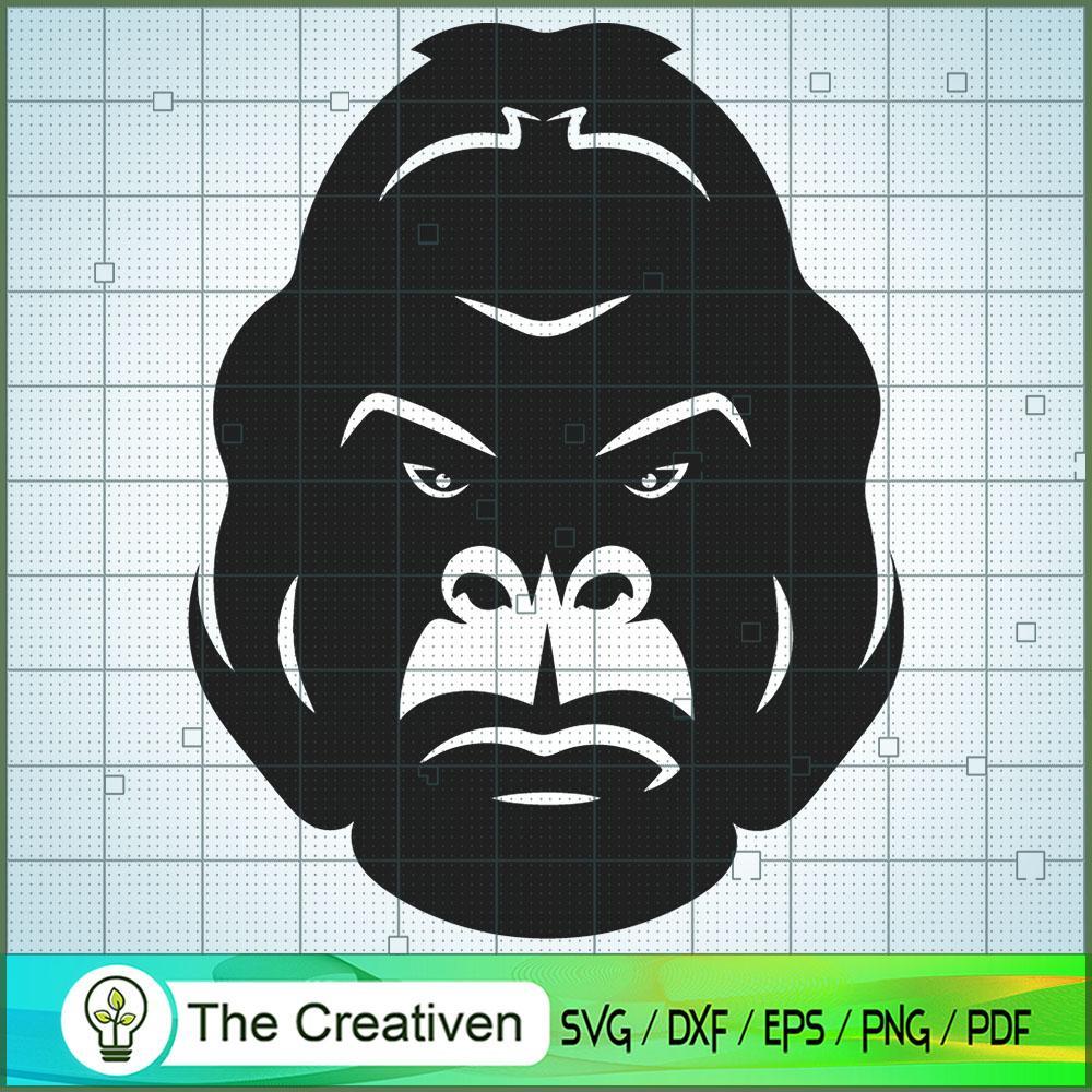 Kong's Head SVG , Kong Silhouette, Kong Cut File, Kong Vector, Monster ...