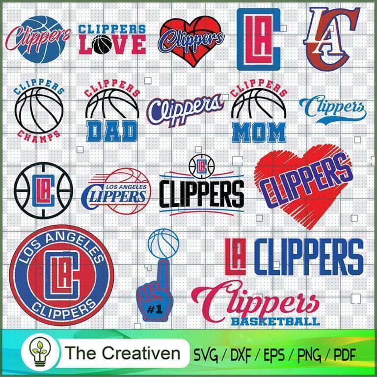 LA Clippers Logo Bundle, Major League Baseball SVG Bundle, USA Baseball ...
