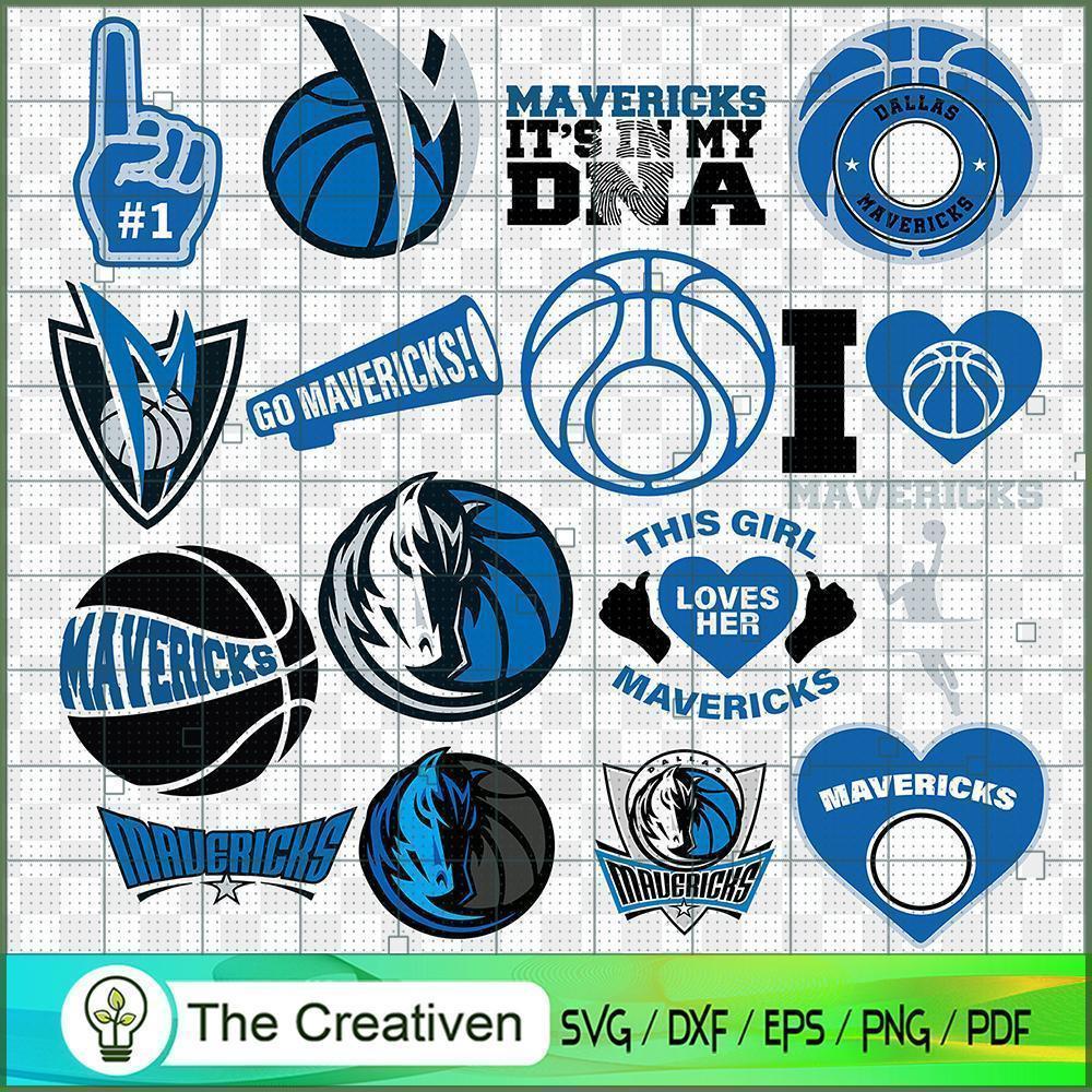 Dallas Mavericks Logo Bundle, Major League Baseball SVG Bundle, USA ...