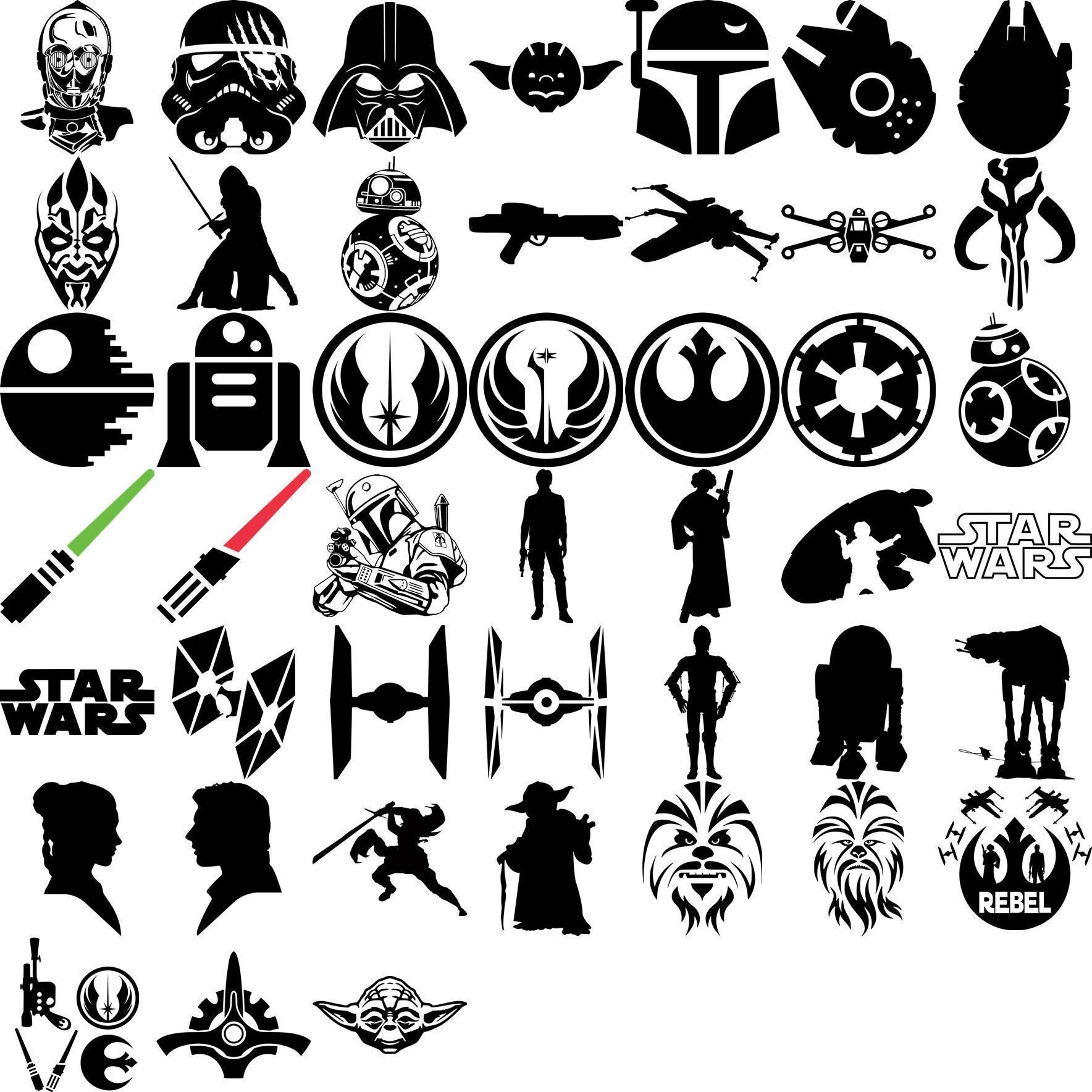 Star Wars Bundle SVG Vol 1 , Star Wars Movie SVG , Star Wars SVG ...