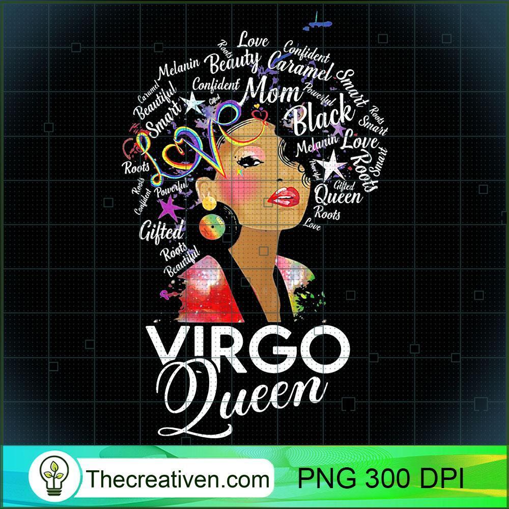 Virgo Zodiac Queen Wake Pray Slay Birthday Women PNG, Afro Women PNG ...