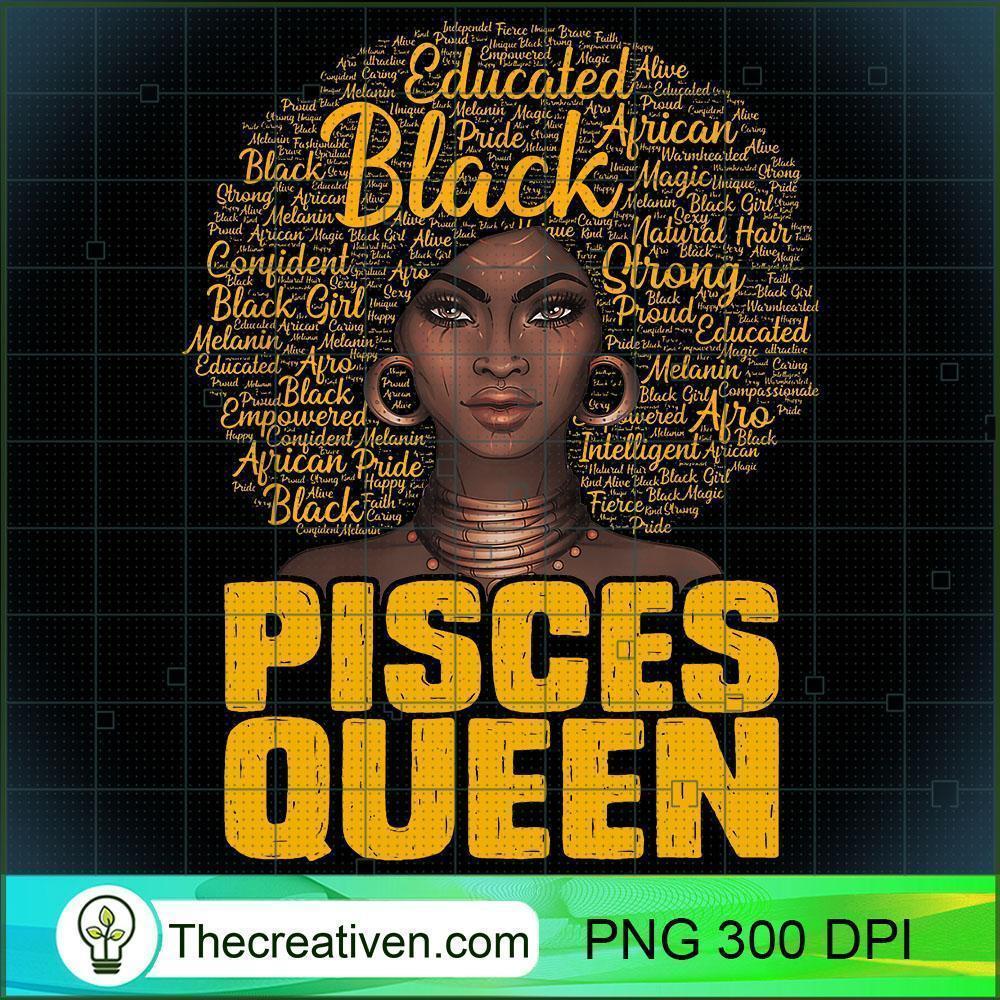 Pisces Queen Black Girl PNG, Afro Women PNG, Pisces Queen PNG, Black ...