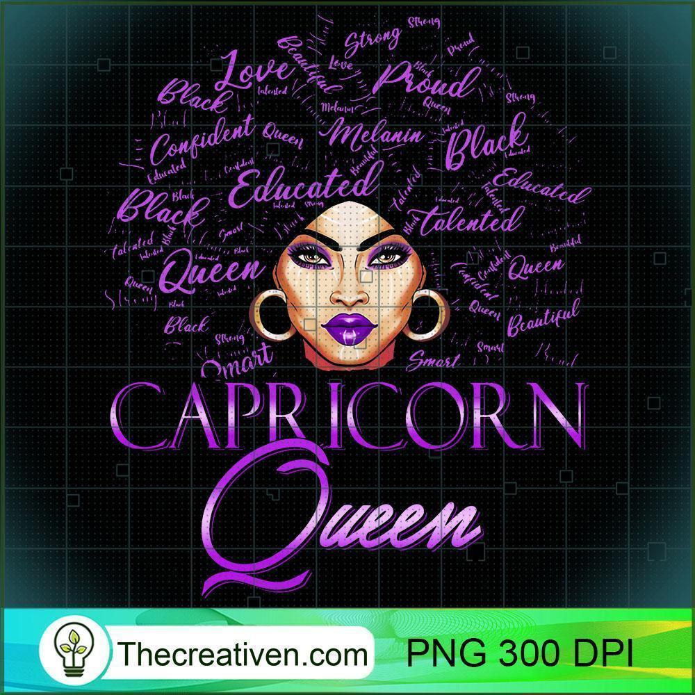 Womens Capricorn Girls Black Queen PNG, Afro Women PNG, Capricorn Queen ...