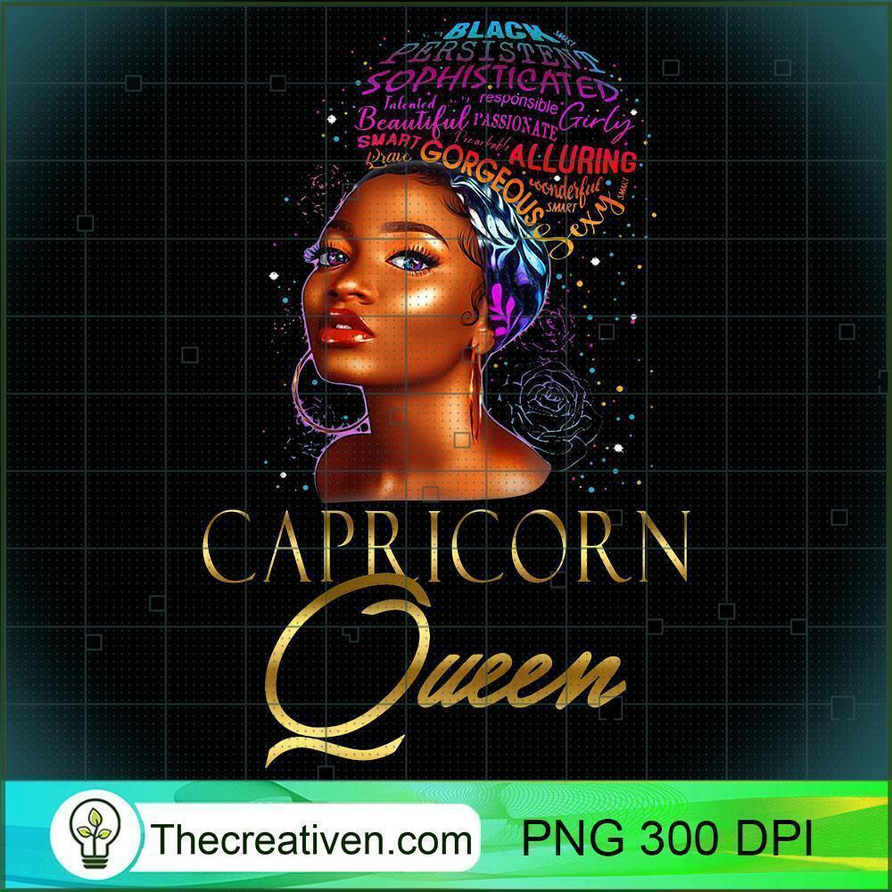 Womens Capricorn Girl Womens Purple Queen Black Zodiac PNG, Afro Women ...