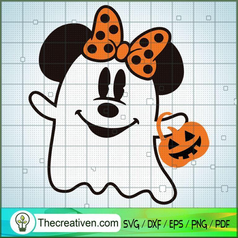 Minnie Ghost SVG, Disney Halloween SVG, Mickey And Minnie SVG - Premium ...