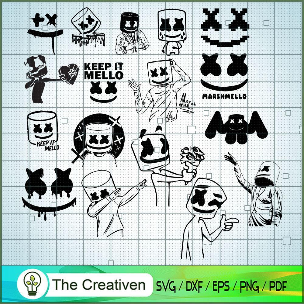 Bundle Marshmello SVG, Marshmello SVG, DJ SVG, Producer SVG - Premium ...