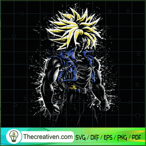 Trunks Angry Super Saiyan 2 Dragon Ball SVG, Dragon Ball SVG, Goku SVG ...