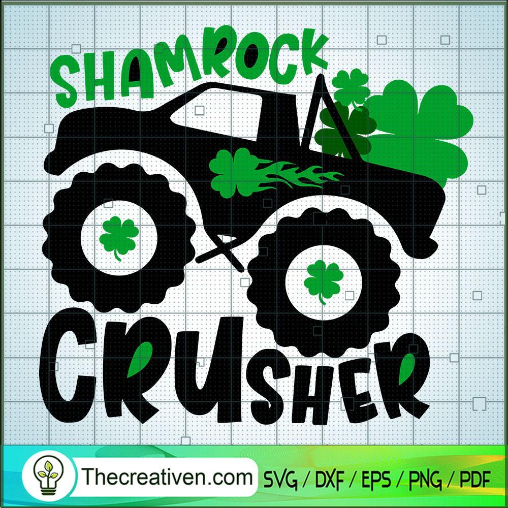 Shamrock Crusher SVG, Truck SVG, St.Patrick's Day SVG - Premium ...