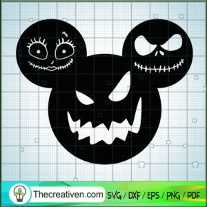 Scary Mickey Head SVG, Jack Skellington Scary Face SVG, Sally Scary ...