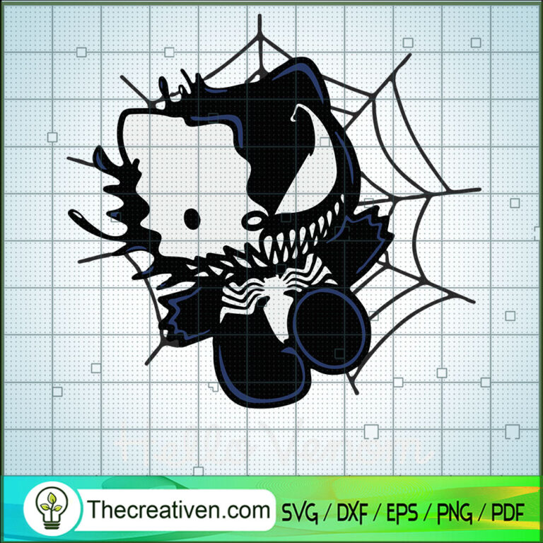 Hello Kitty Venom SVG, Venom SVG, Scary Kitty Venom SVG - Premium ...