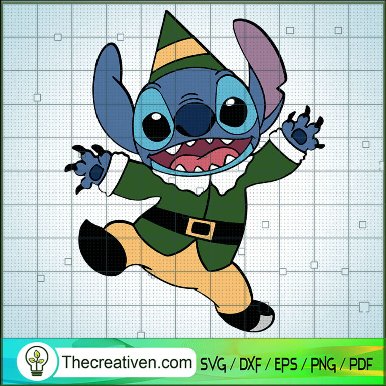 Christmas Stitch Elf SVG, Funny Stitch SVG, Elf Christmas SVG - Premium ...