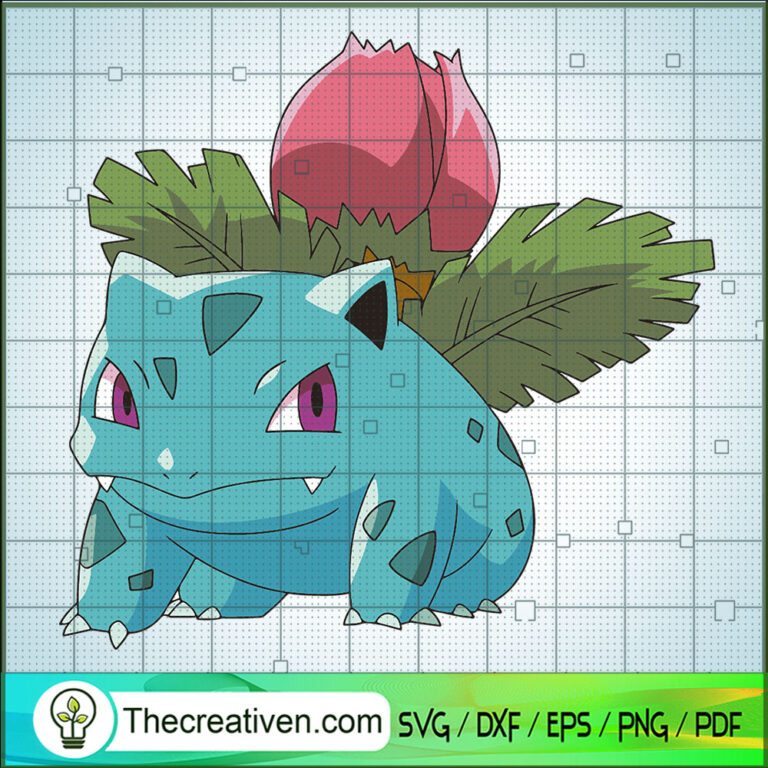 Ivysaur Pokemon SVG, Pokemon Dex SVG, Pokemon Cartoon SVG - Premium ...