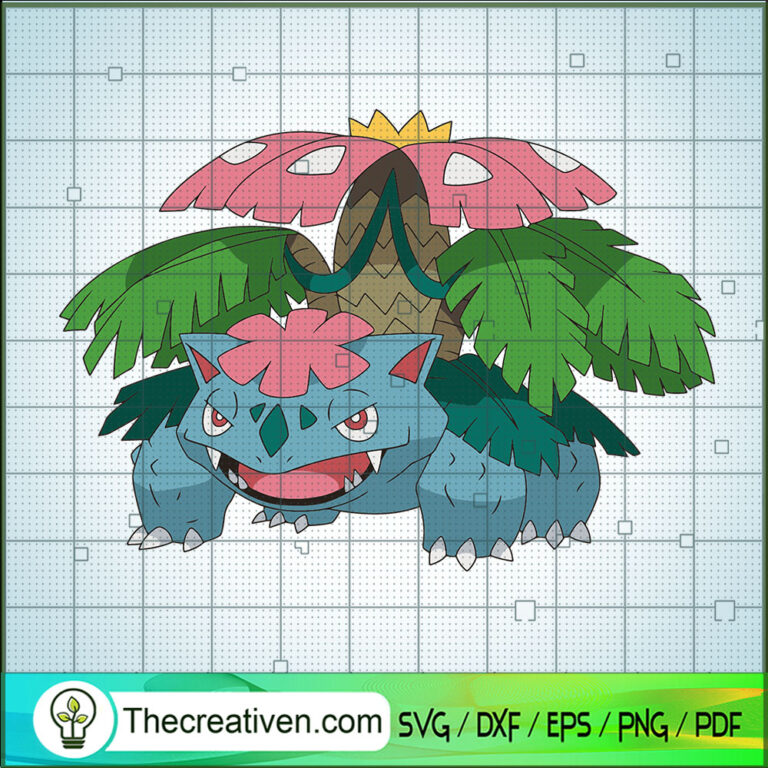Mega Venusaur Pokemon SVG, Pokemon Dex SVG, Pokemon Cartoon SVG ...