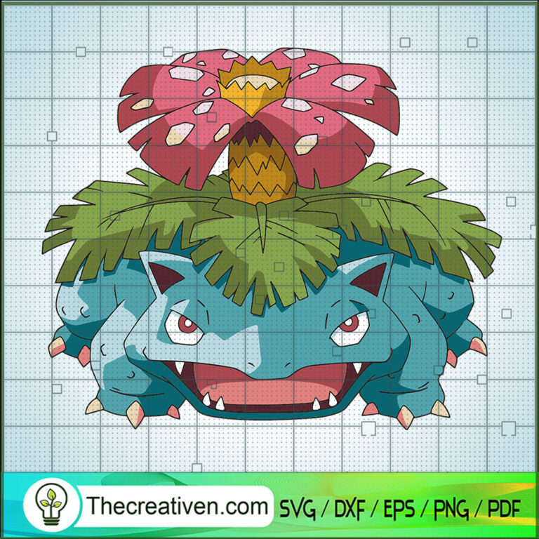 Venusaur Pokemon SVG, Pokemon Dex SVG, Pokemon Cartoon SVG - Premium ...