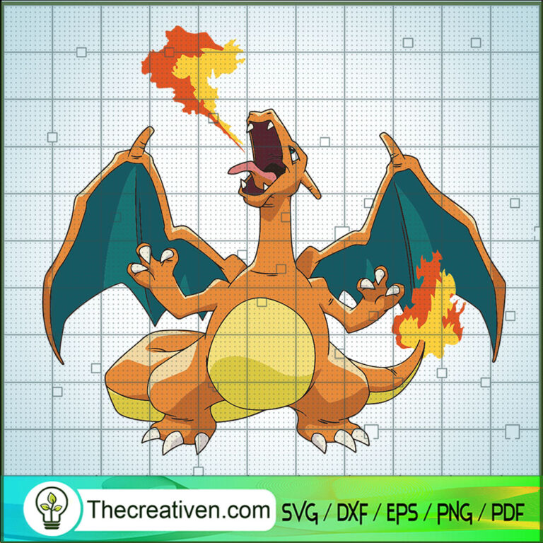 Mega Charizard Ice Pokemon SVG, Pokemon Dex SVG, Pokemon Cartoon SVG ...
