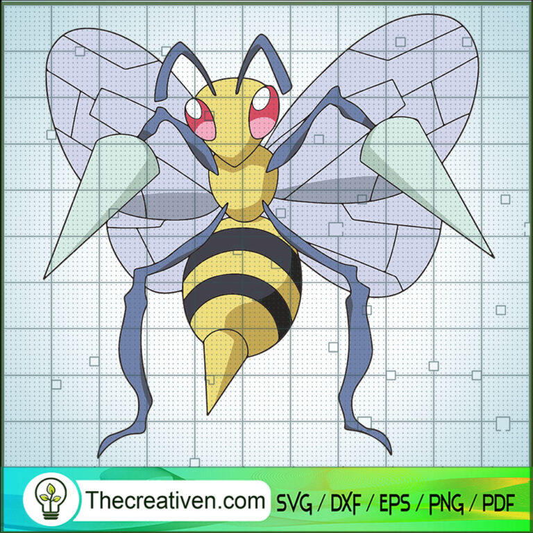 Mega Beedrill Pokemon SVG, Pokemon Dex SVG, Pokemon Cartoon SVG ...