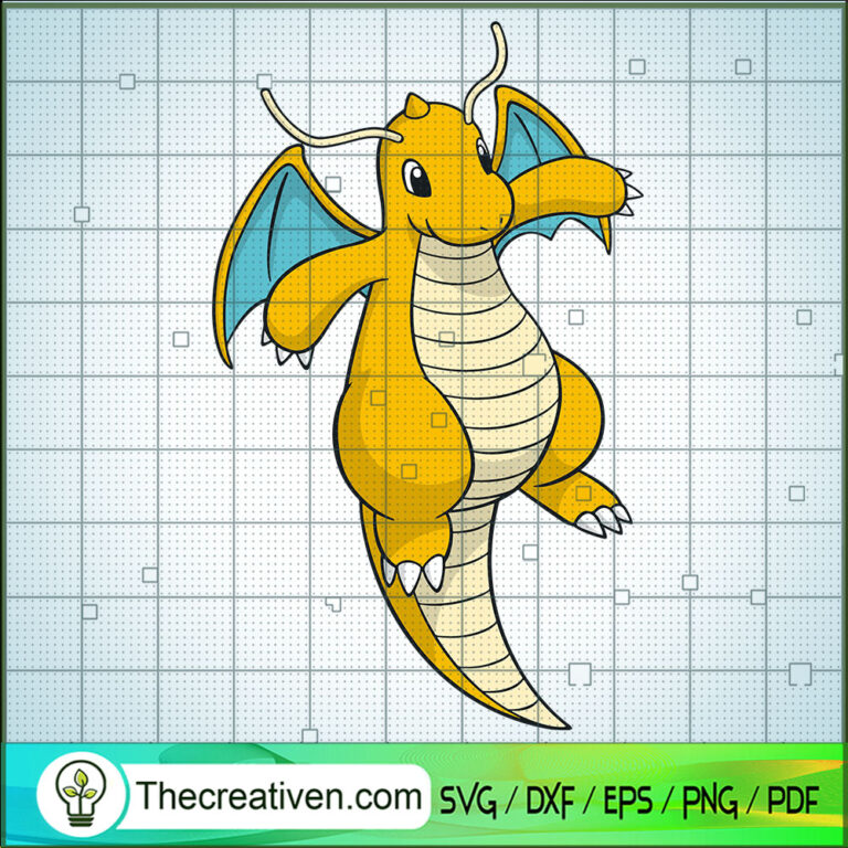 Dragonite Pokemon SVG, Pokemon Dex SVG, Pokemon Cartoon SVG - Premium ...