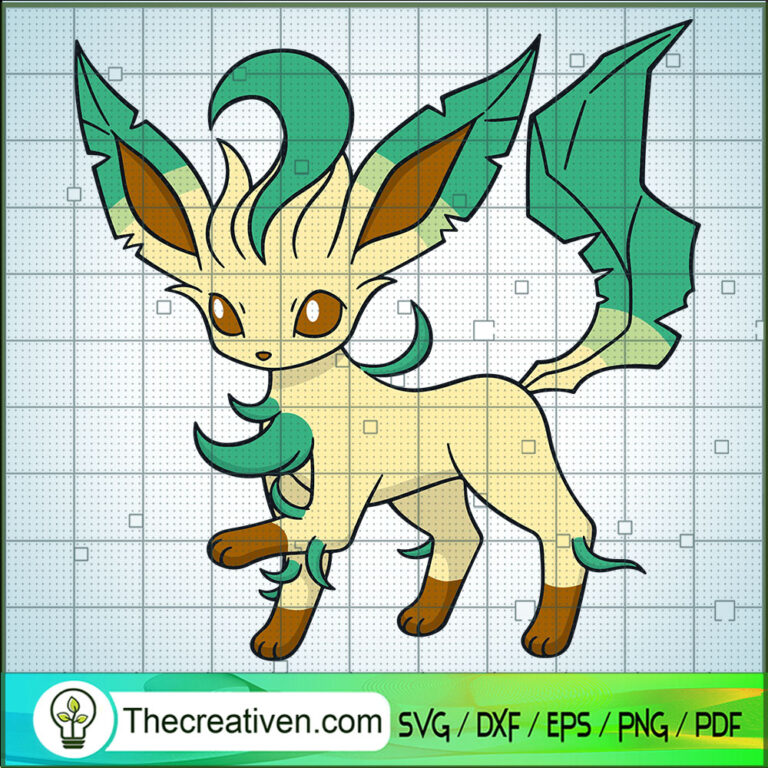 Leafeon Pokemon SVG, Pokemon Dex SVG, Pokemon Cartoon SVG - Premium ...