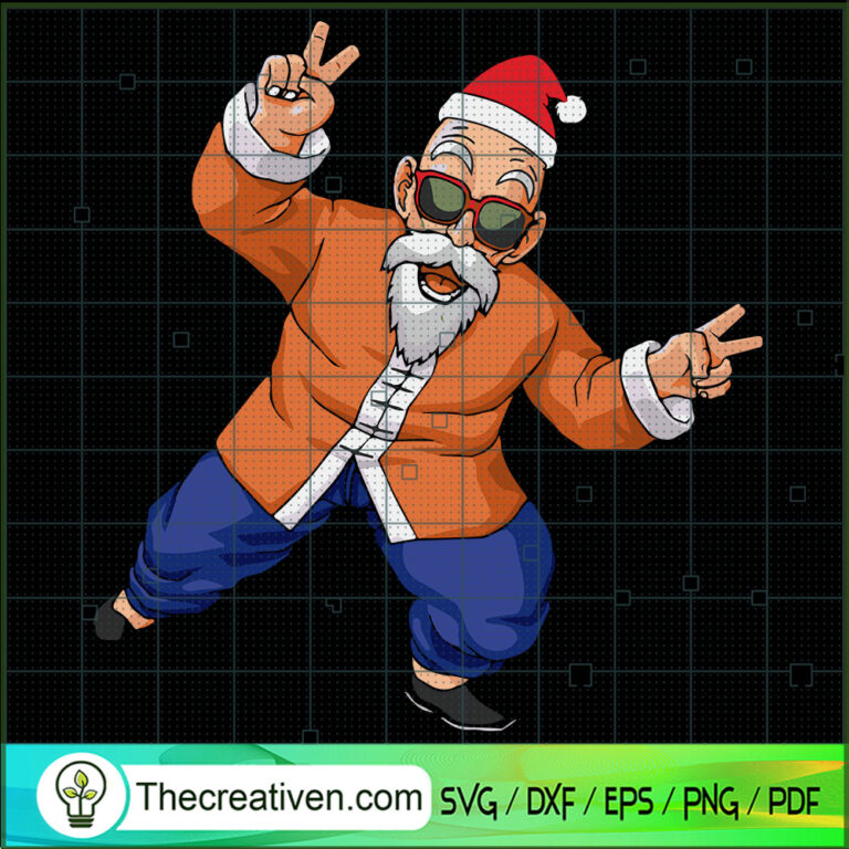 Master Roshi Xmas SVG, Dragon Ball Z Christmas SVG, Funny Christmas SVG ...