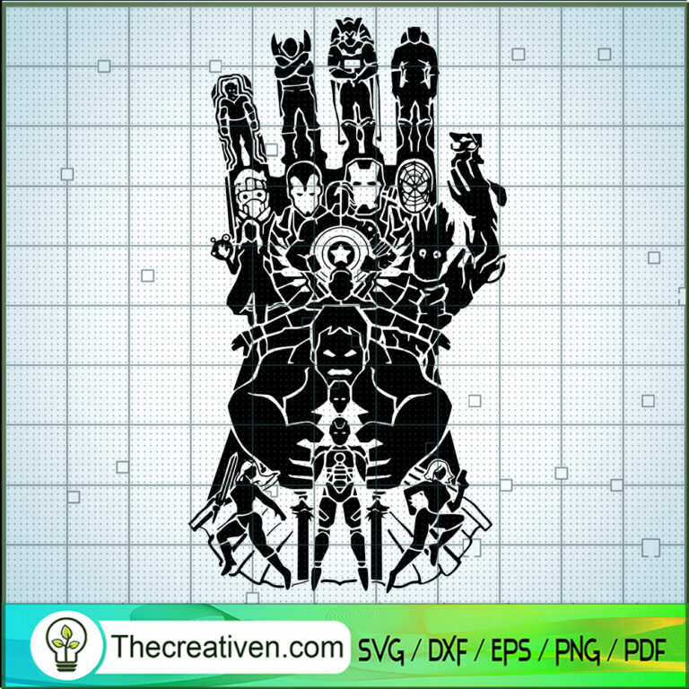 Infinity Gauntlet Avengers Team SVG, Avengers SVG, Marvel SVG - Premium ...