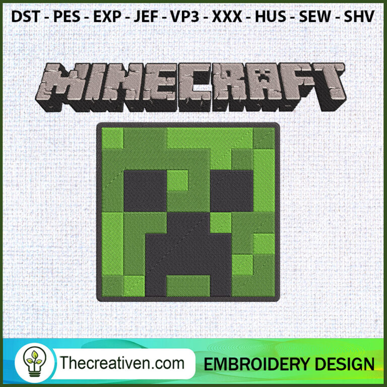 Minecraft Creeper Face Embroidery Designs, Minecraft Machine Embroidery ...