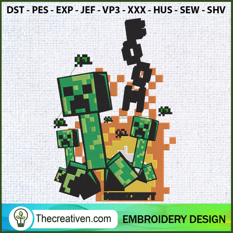 Creeper Boom Embroidery Designs, Minecraft Machine Embroidery Design ...