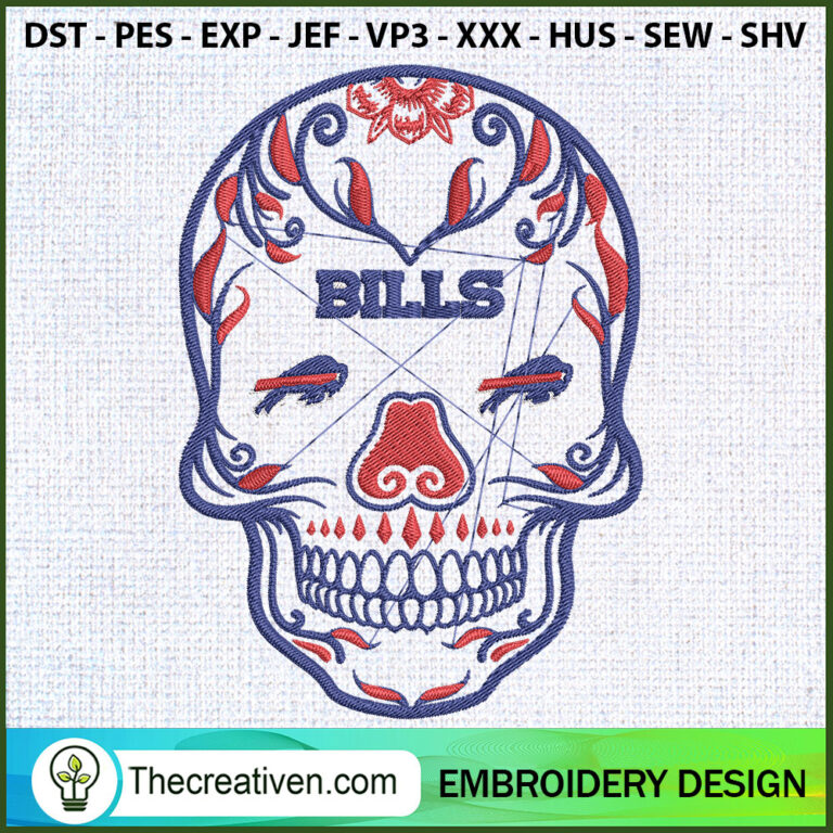 Skull Buffalo Bills Embroidery Designs, Buffalo Bills Machine ...