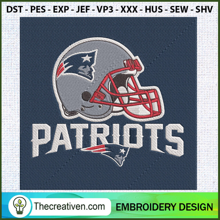 Helmet Patriots Flag Embroidery Designs, New England Patriots Machine ...