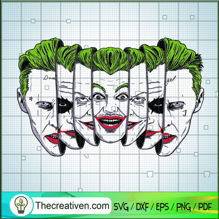 Joker Face Layers SVG, Joker SVG, DC Comics Art SVG - Premium ...