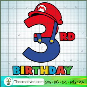 3rd Birthday Mario Bros SVG, Birthday SVG, Super Mario SVG - Premium ...