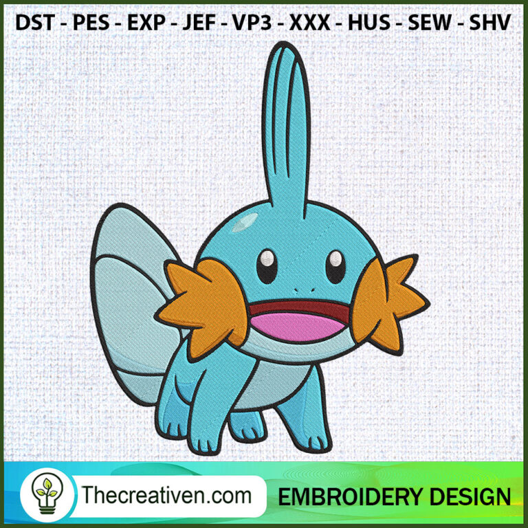 Mudkip Pokemon Embroidery Designs, Pokemon Machine Embroidery Design ...