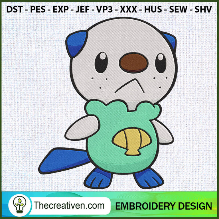 Oshawott Pokemon Embroidery Designs, Pokemon Machine Embroidery Design ...