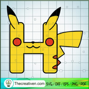 Letter Pikachu H SVG, Letter H SVG, Pikachu SVG - Premium & Original ...