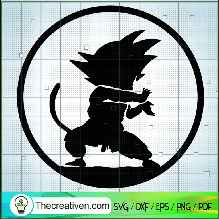 Circle Goku SVG, Goku Kamehameha SVG, Dragon Ball Z SVG - Premium ...