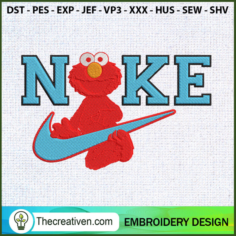 Nike Elmo Embroidery Designs, Nike Sesame Street Machine Embroidery ...