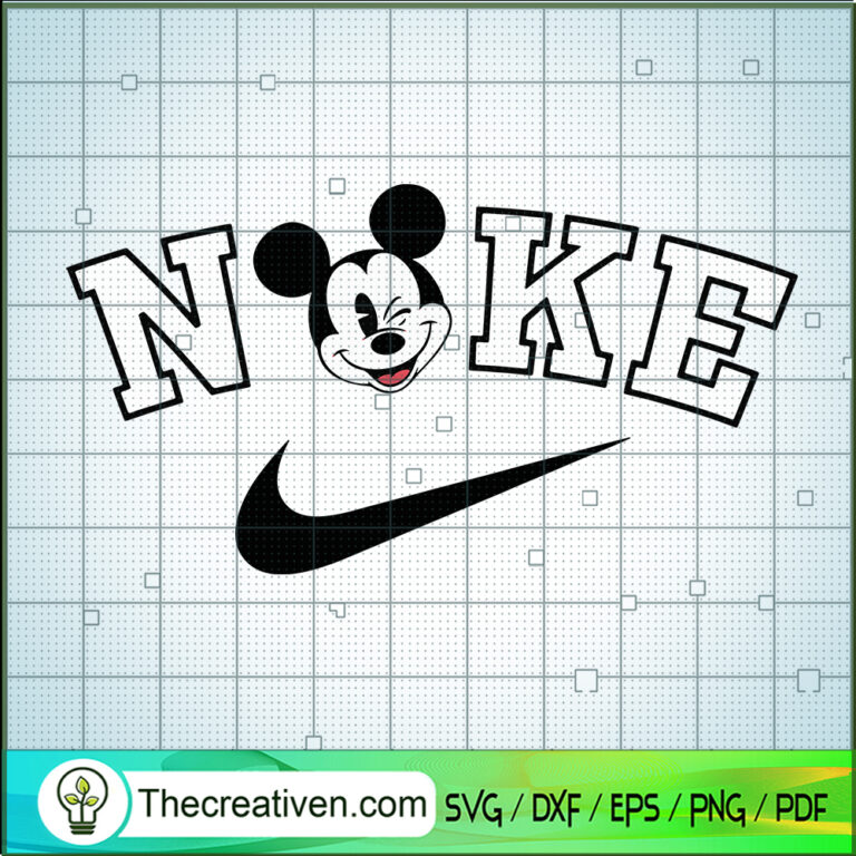 Nike X Mickey Head SVG, Nike X Mickey Mouse SVG, Nike Disney SVG ...