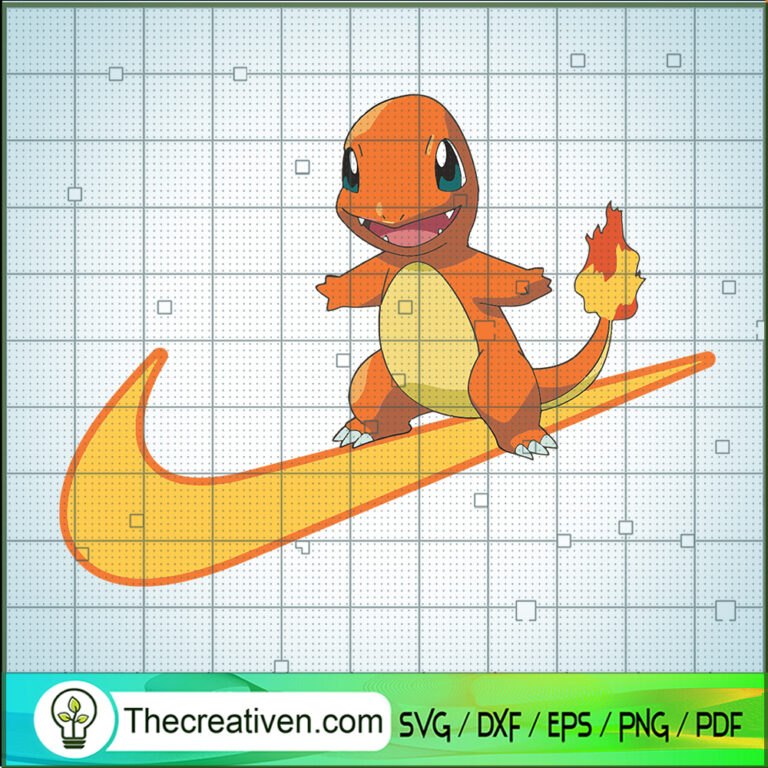 Nike With Charmander SVG, Nike X Pokemon SVG, Nike Logo SVG - Premium ...
