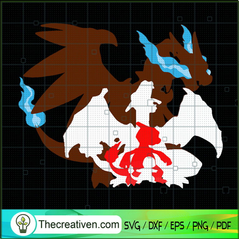 From Charmander To Charizard SVG, Charmander Evolution SVG, Pokemon SVG ...