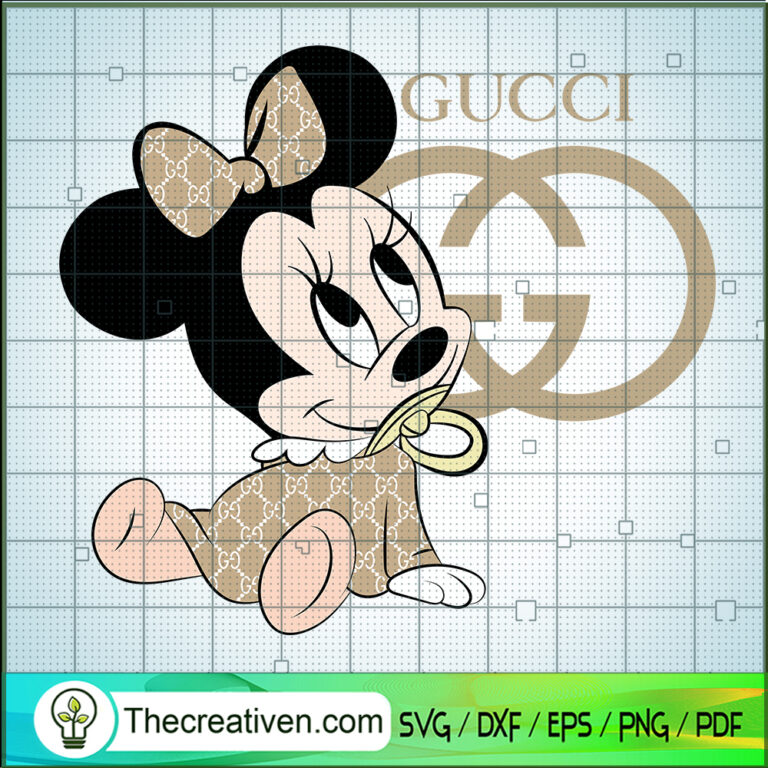 Minnie Mouse Baby Gucci SVG, Disney Minnie Mouse SVG, Gucci Brand SVG ...