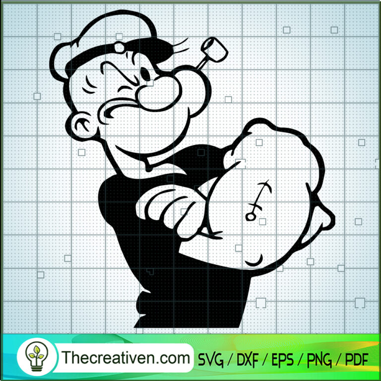 Popeye SVG, Popeye Bluto Cartoon SVG, Cartoon Characters SVG - Premium ...