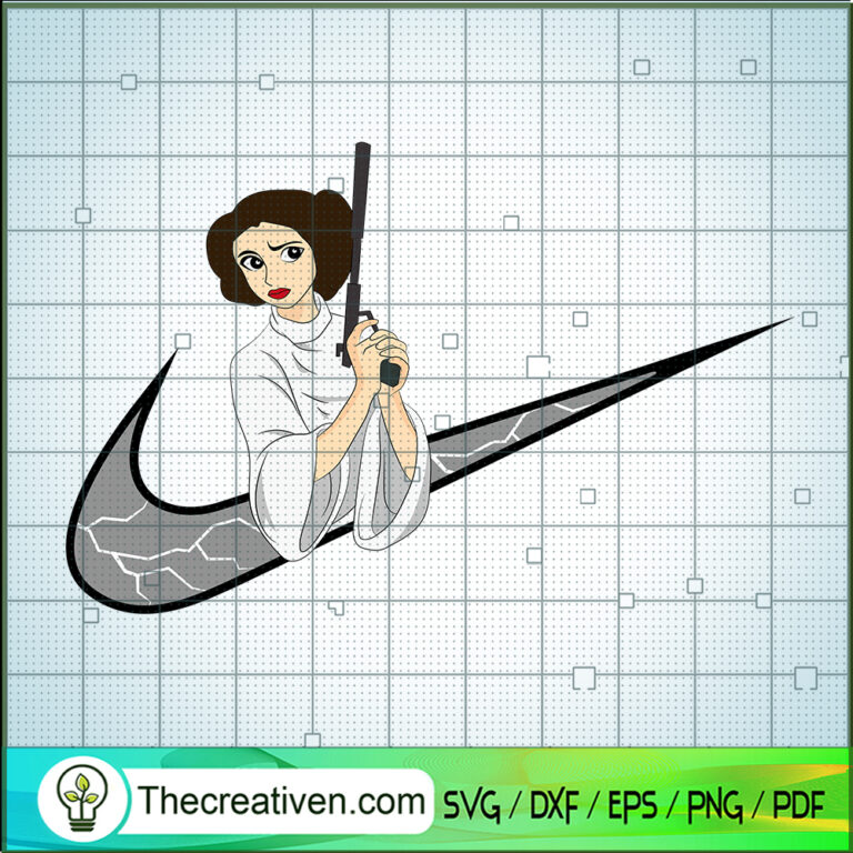 Nike X Princess Leia Organa SVG, Nike Logo SVG, Star Wars Character SVG ...