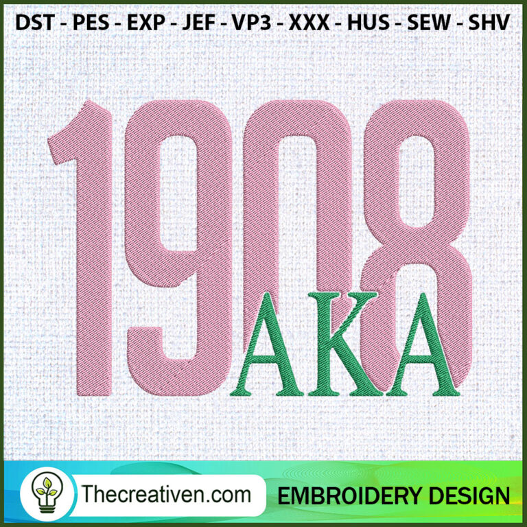 1908 Alpha Kappa Alpha Embroidery Designs, Historically Black Colleges ...