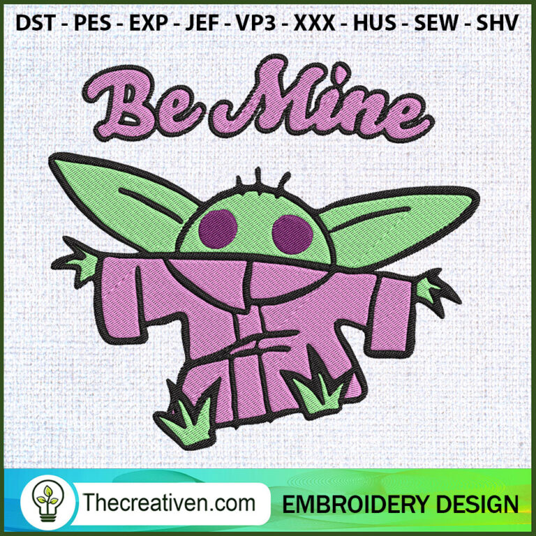 Star Wars The Mandalorian Be Mine Grogu Embroidery Designs, The ...