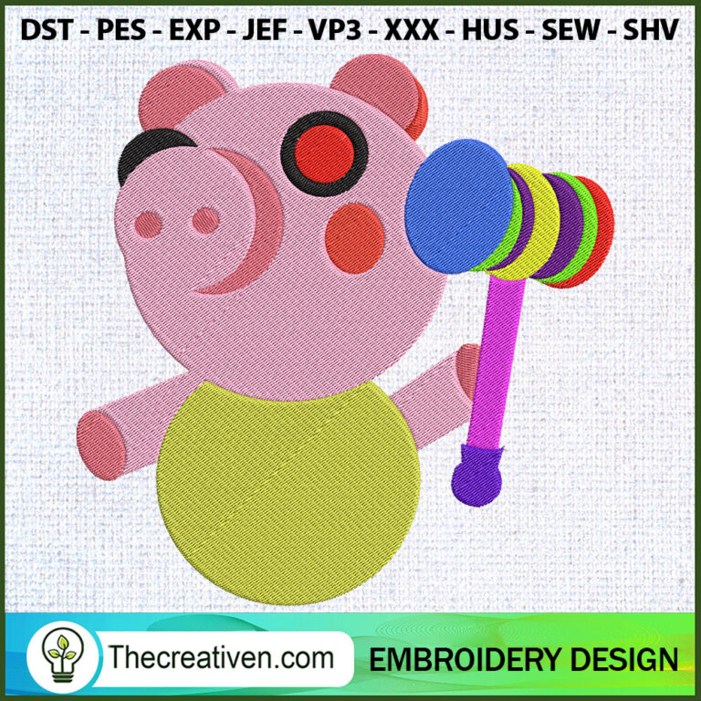 Piggy Cute Horror Embroidery Designs, Roblox Piggy Machine Embroidery ...