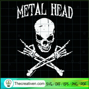 Metal Head SVG, Heavy Metal Band Music SVG, Metal Skull SVG - Premium ...
