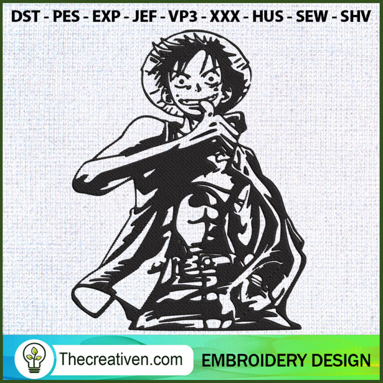 Monkey D.Luffy Embroidery Designs, One Piece Machine Embroidery Design ...