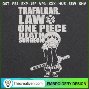 Trafalgar D Law One Piece Death Surgeon Embroidery Designs, One Piece ...